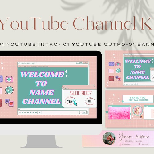 Aesthetic Custom Animated Youtube Intro Youtube Outro - Etsy