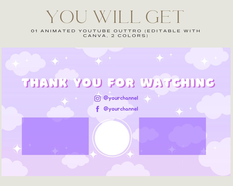 Aesthetic Custom Animated Youtube Intro Youtube Outro - Etsy