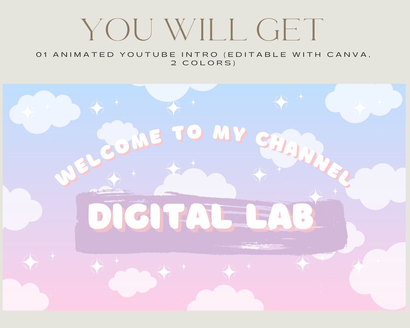 Aesthetic Custom Animated Youtube Intro Youtube Outro - Etsy