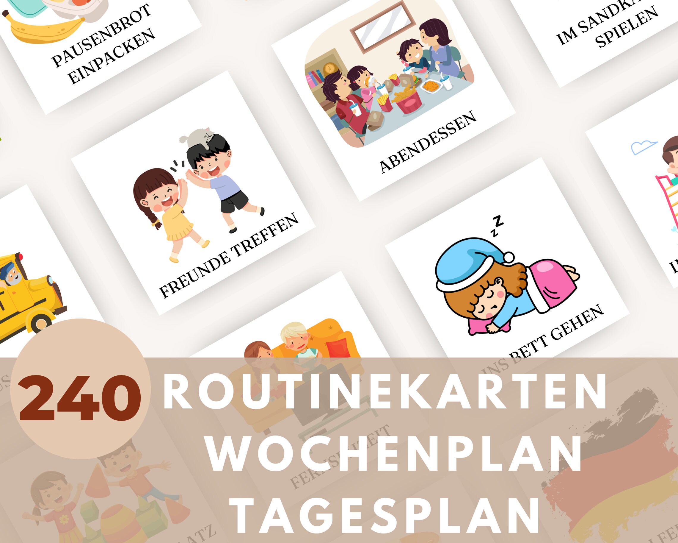 Routinekarten Wochenplan Kinder Tagesplan Montessori - Etsy