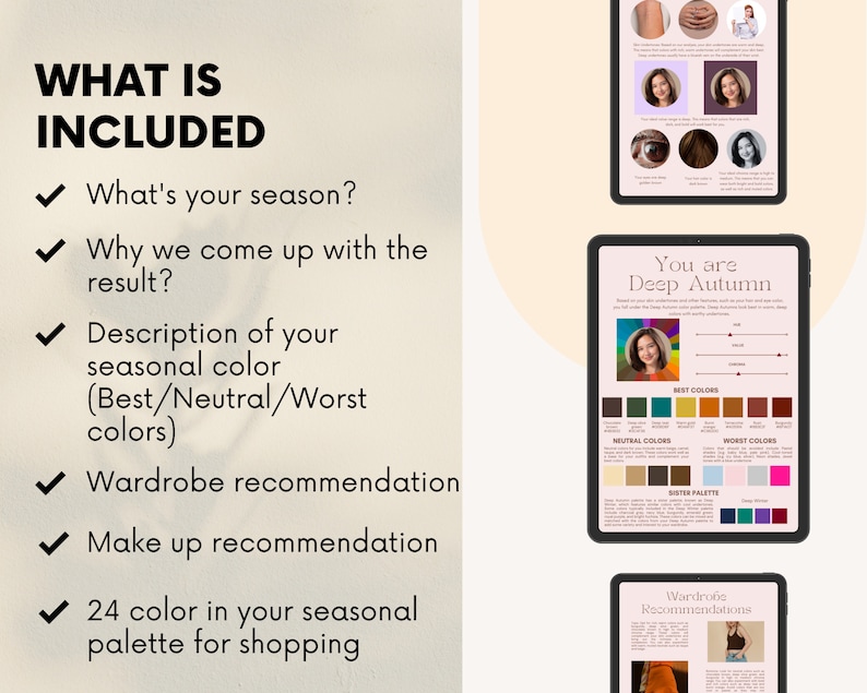 Professional Personal Color Analysis Seasonal Color Swatch - Etsy