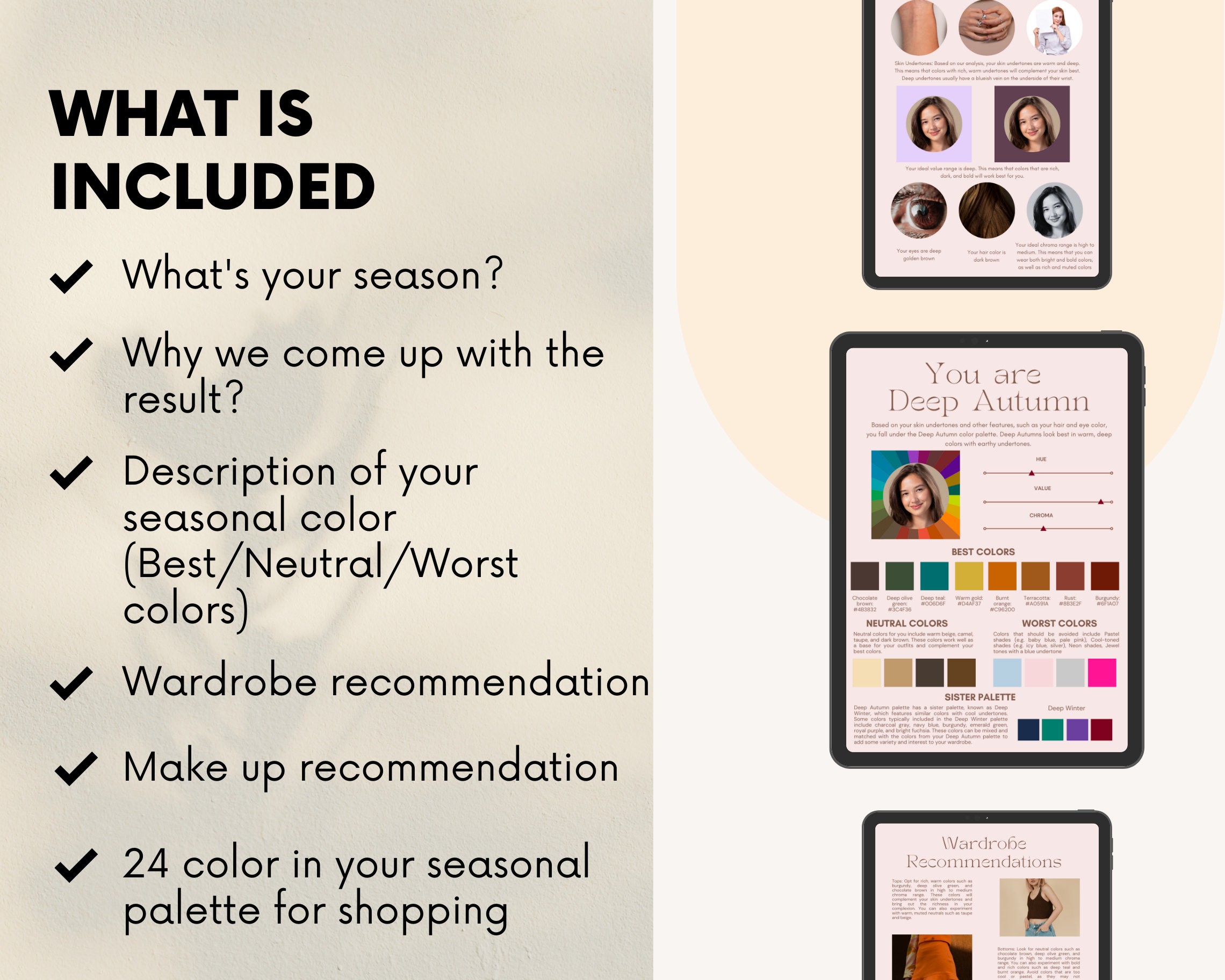 Professional Personal Color Analysis Seasonal Color Swatch - Etsy