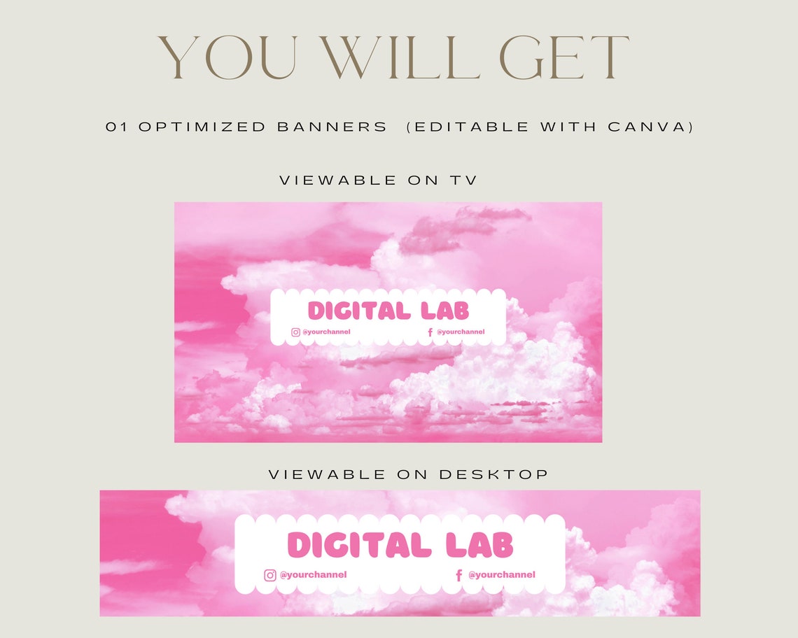 Editable Animated Youtube Intro Outro Youtube Banner Custom - Etsy