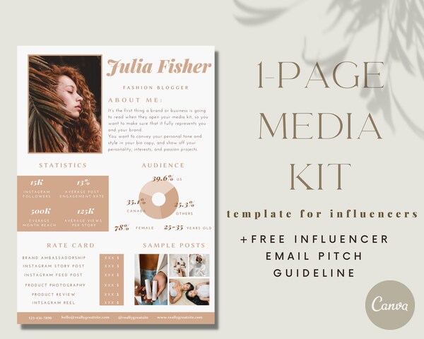 Media Kit & Rate Sheet Templates for Influencers and Content - Etsy Canada