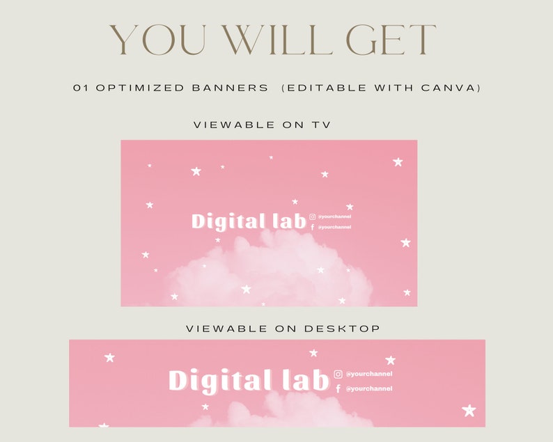 Aesthetic Custom Animated Youtube Intro Outro Youtube Banner - Etsy