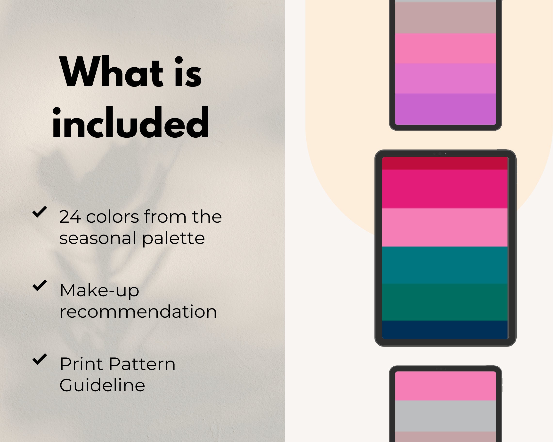 True/cool Summer Seasonal Color Swatch 24 Palette Colors - Etsy