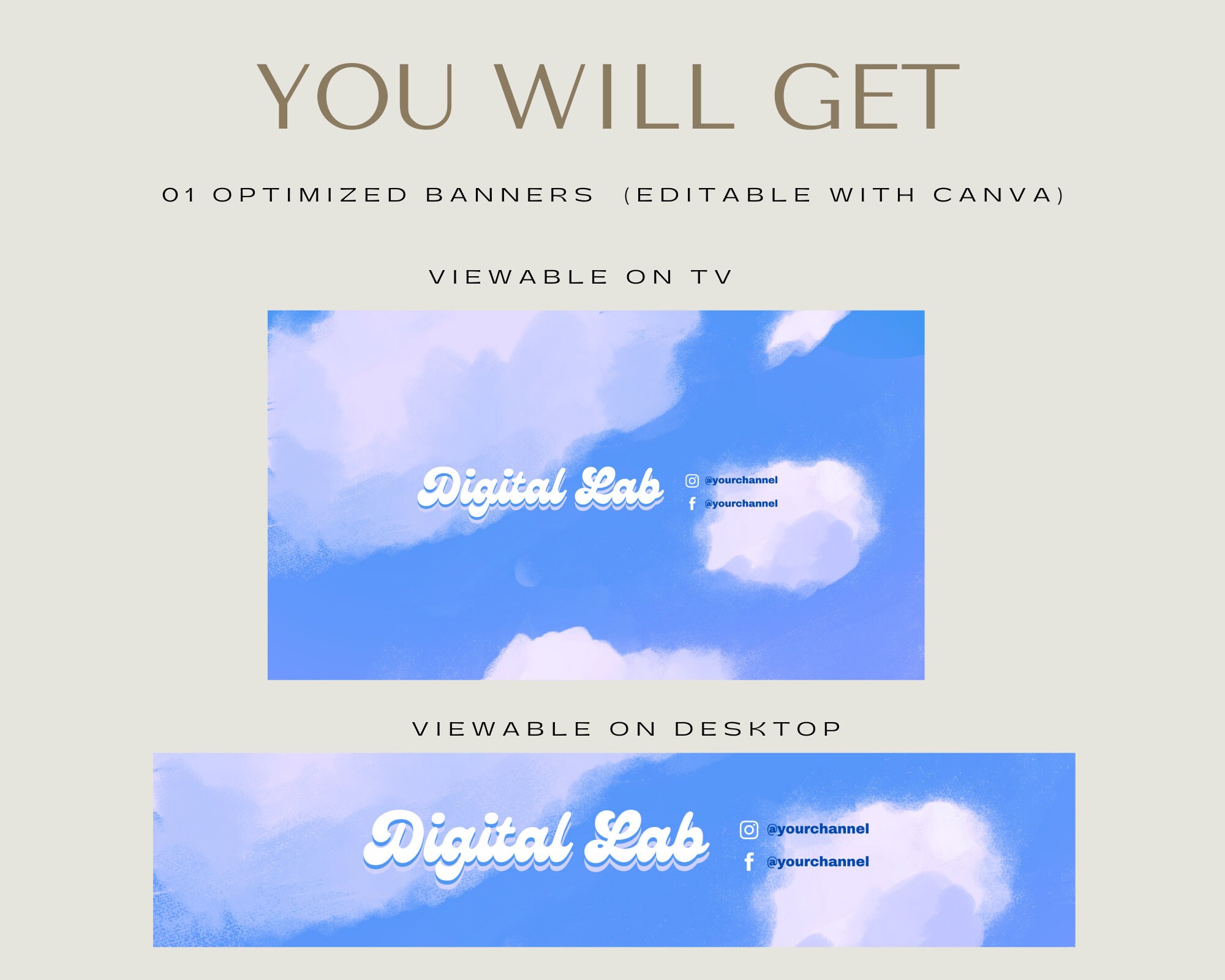 Editable Animated Youtube Intro Outro Youtube Banner Custom - Etsy