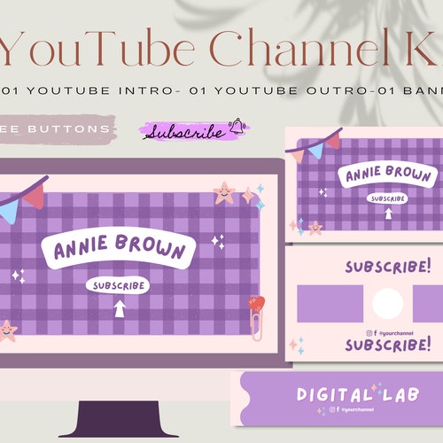 Custom Animated Youtube Intro Youtube Outro Youtube Banner - Etsy