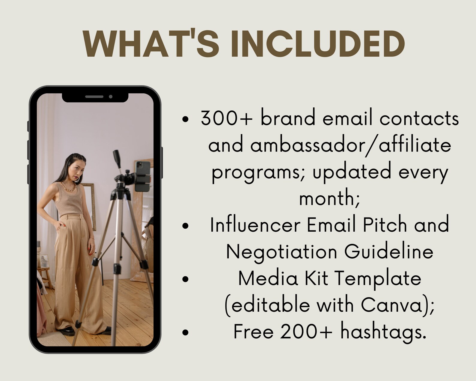 Influencer Starter Kit Brand Email List Media Kit Contact - Etsy