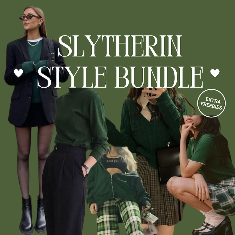 Slytherin Style Bundle, Personalized Style Bundle, Aesthetic Custom Thrift Pack, Pinterest Board ...