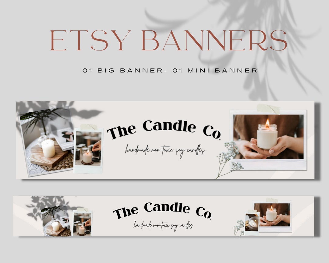 Aesthetic Etsy Banner Template Diy Etsy Canva Template Etsy Branding