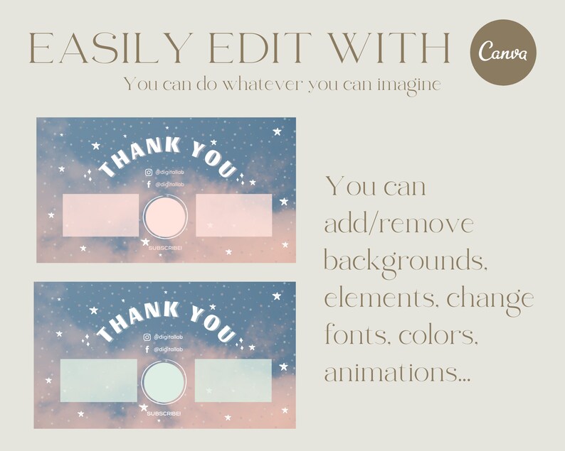 Custom Animated Youtube Intro Youtube Outro Youtube Banner | Etsy