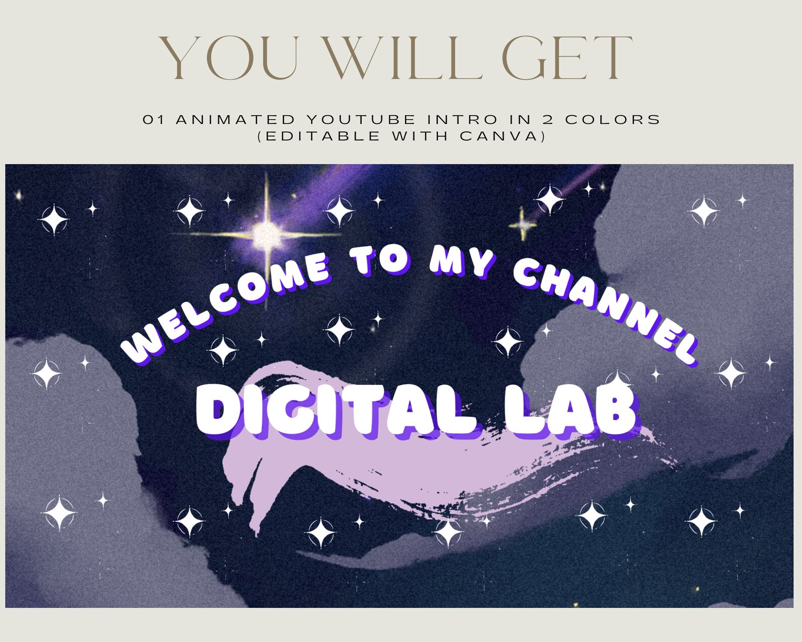 Custom Animated Youtube Intro Youtube Outro Youtube Banner - Etsy