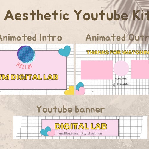 Custom Animated Youtube Intro Youtube Outro Youtube Banner - Etsy