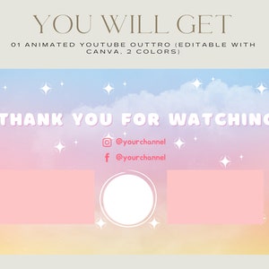 Aesthetic Custom Animated Youtube Intro, Youtube Outro, Youtube Banner ...