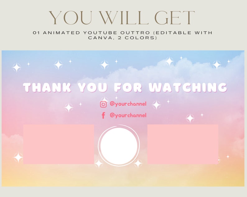 Aesthetic Custom Animated Youtube Intro Youtube Outro - Etsy