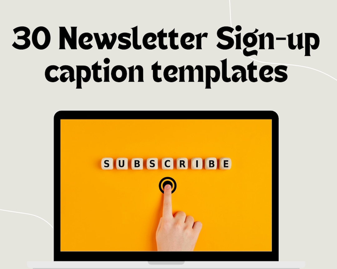 30 Newsletter Sign-up Instagram Captions, Subscribe Content Templates ...