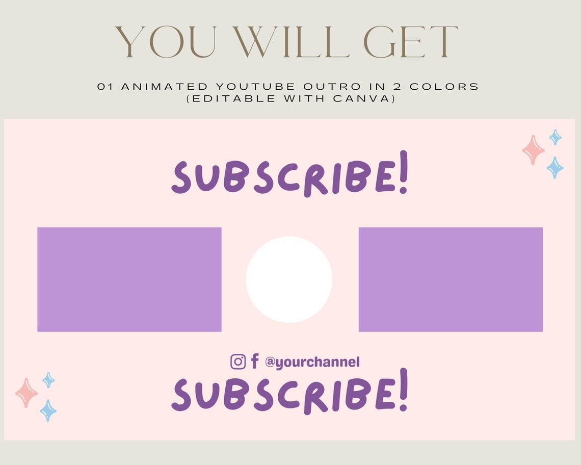 Custom Animated Youtube Intro Youtube Outro Youtube Banner - Etsy