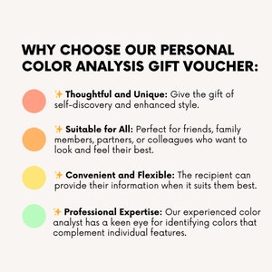 Professional Personal Color Analysis, Christmas Gift Voucher, Seasonal ...