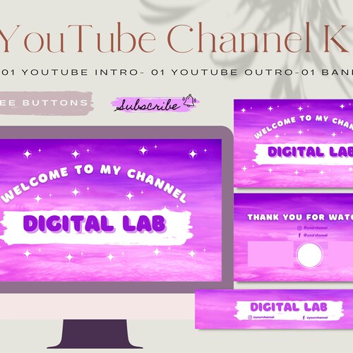 Aesthetic Custom Animated Youtube Intro Youtube Outro - Etsy