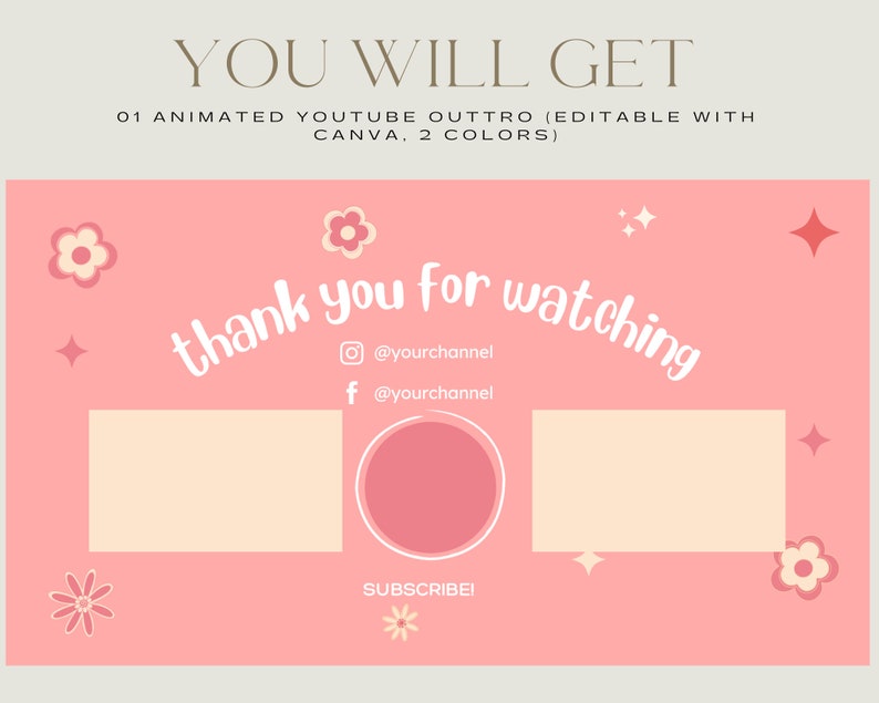 Aesthetic Custom Animated Youtube Intro Youtube Outro - Etsy