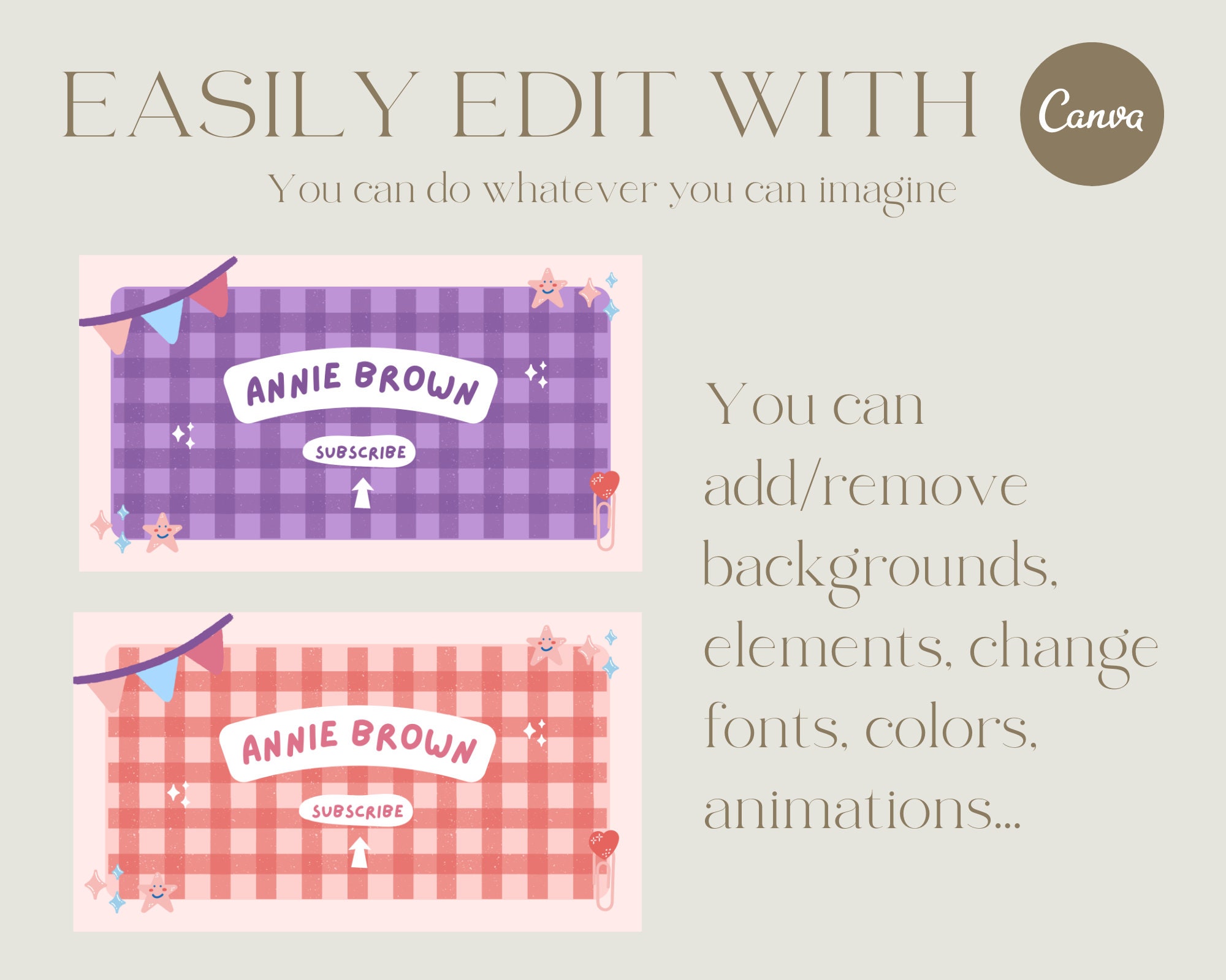 Custom Animated Youtube Intro Youtube Outro Youtube Banner - Etsy