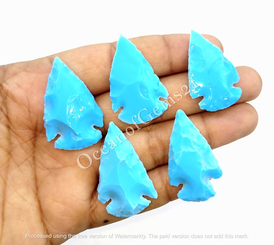 1 Manmade Arizona Turquoise Arrowhead, Turquoise Arrowhead, Aero Head ...