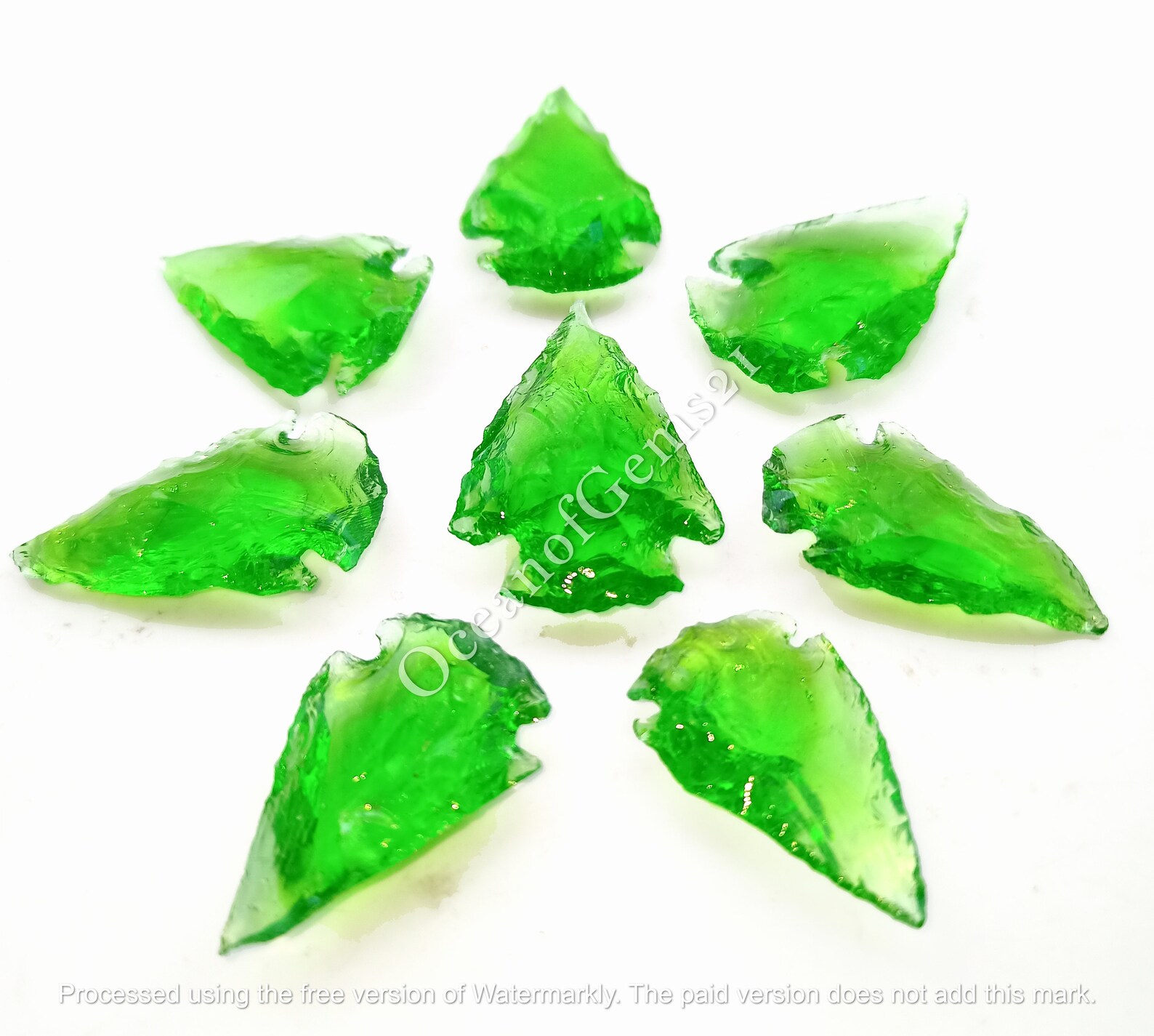 Peridot Arrowhead, Peridot Man-made Stone - Peridot Arrowhead / Aero ...