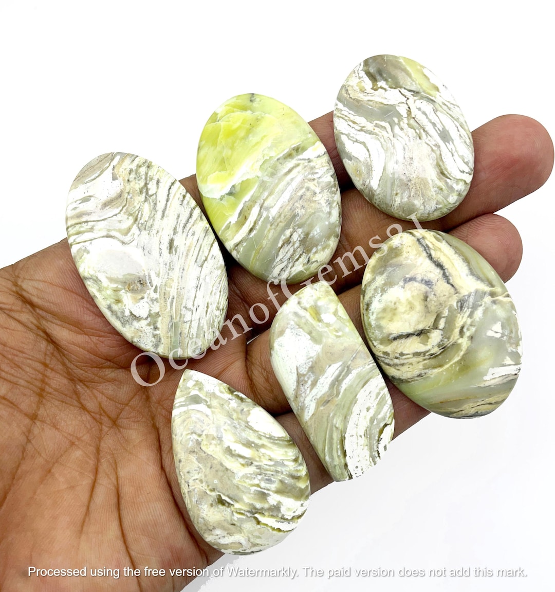 Natural Wave Serpentine Gemstone Cabochon - Wave Serpentine ...