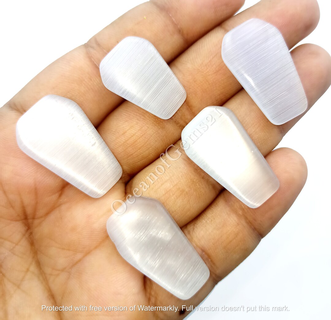 White Monalisa Coffin Shape Man Made Stone Gemstone Cabochon -monalisa ...