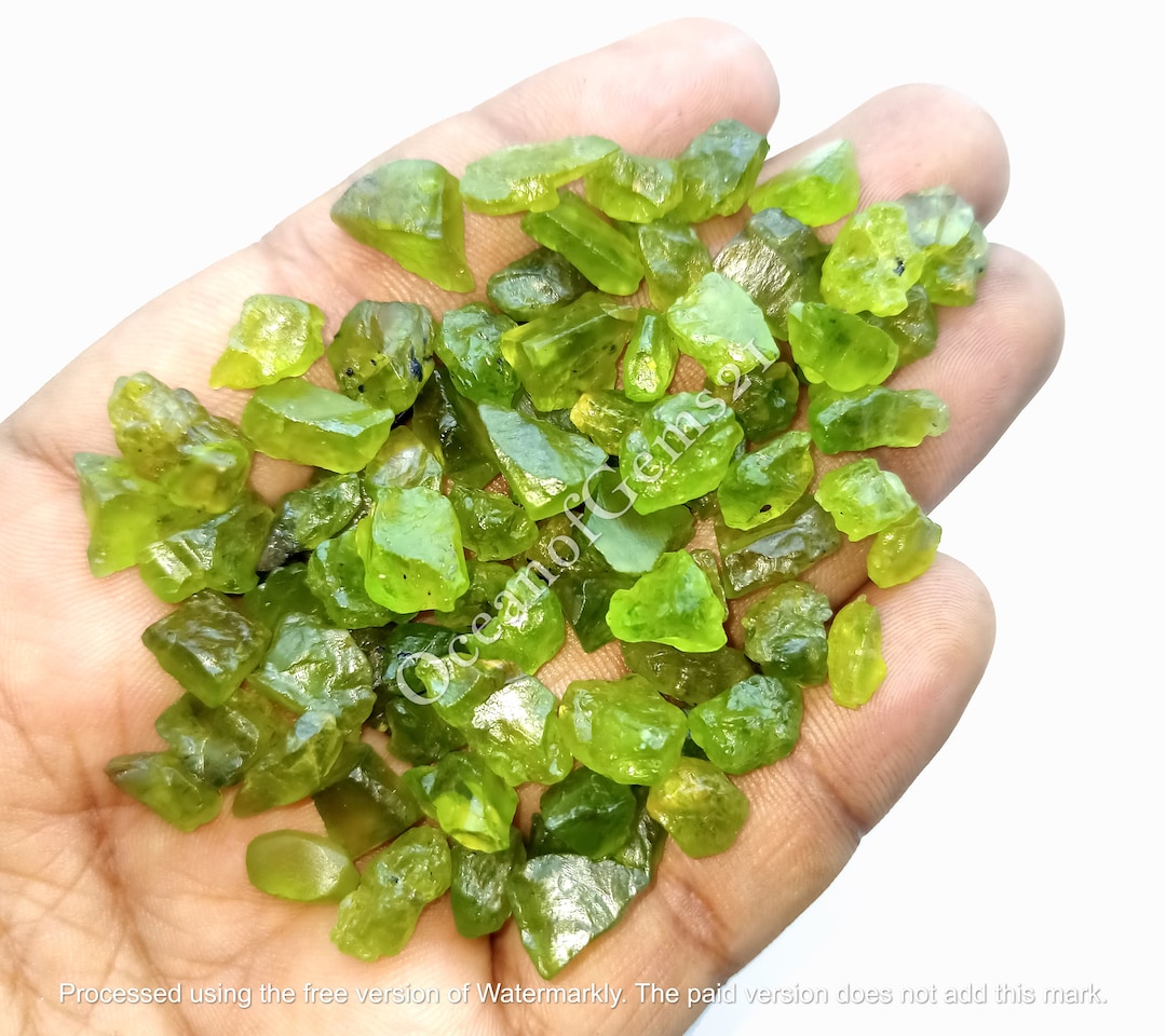 Natural Peridot Raw Gemstone, 3mm to 6mm Size, Peridot Rough, Raw ...