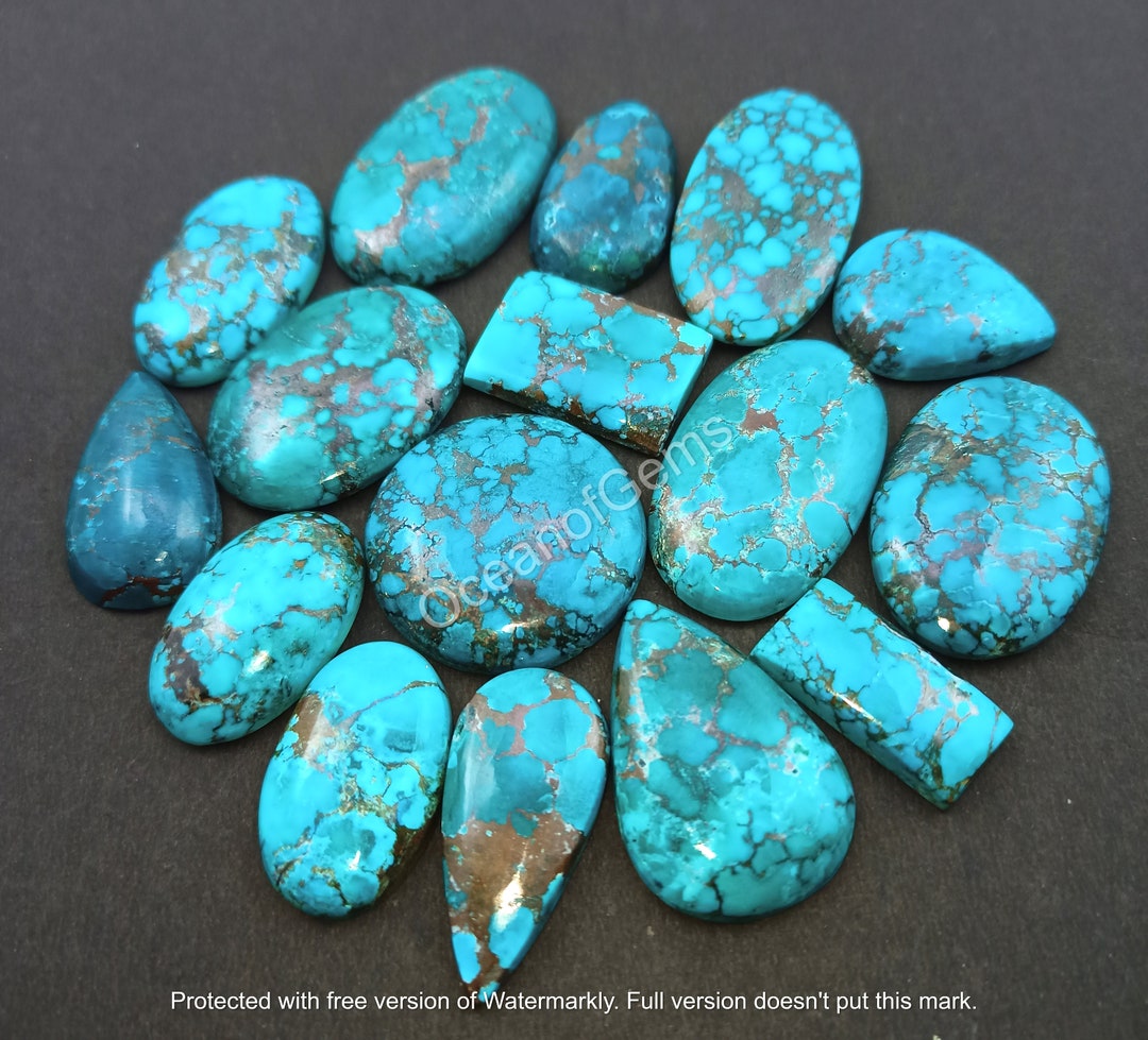 Arizona Turquoise Dyed Magnesite Gemstone Cabochon - Magnesite ...