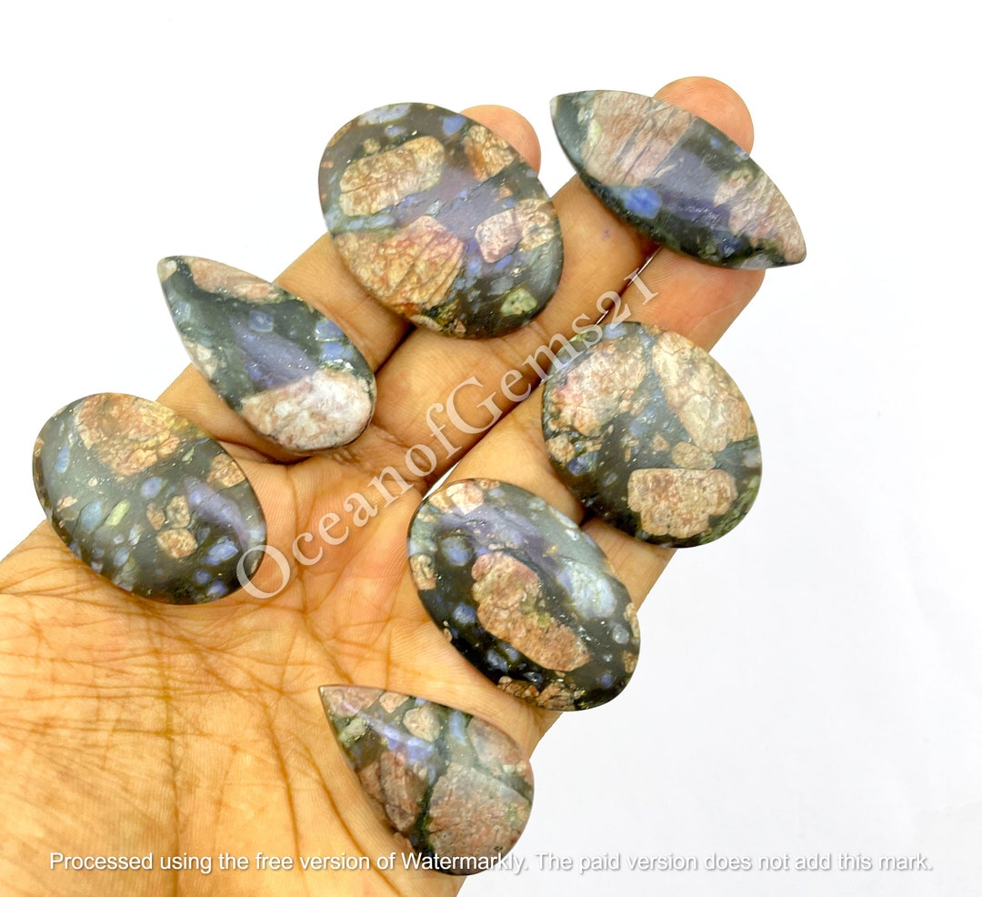 Natural Red Que Sera Gemstone for Making Jewelry, Red Liberite Cabochon ...