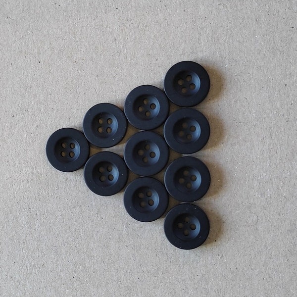 Black Matte Buttons - Etsy
