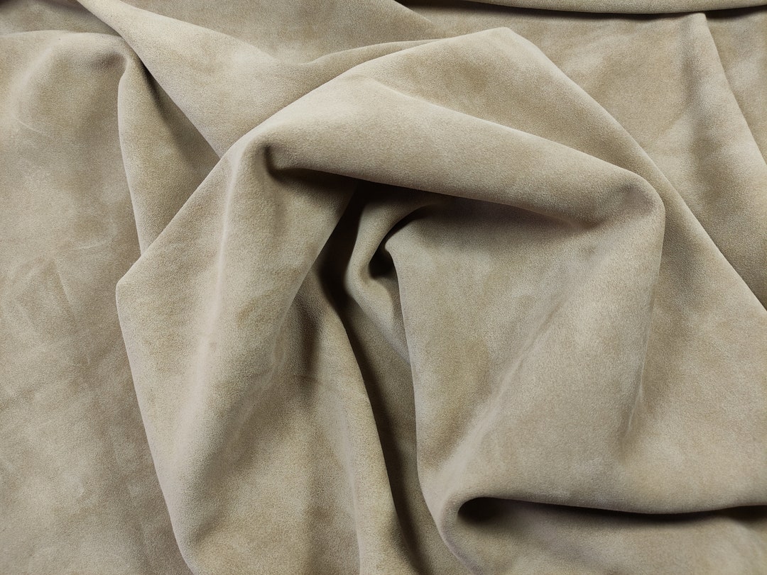 Beige Split Italian Suede Leather Hide 1.2 to 1.4 Mm / 0.05inch Thick ...