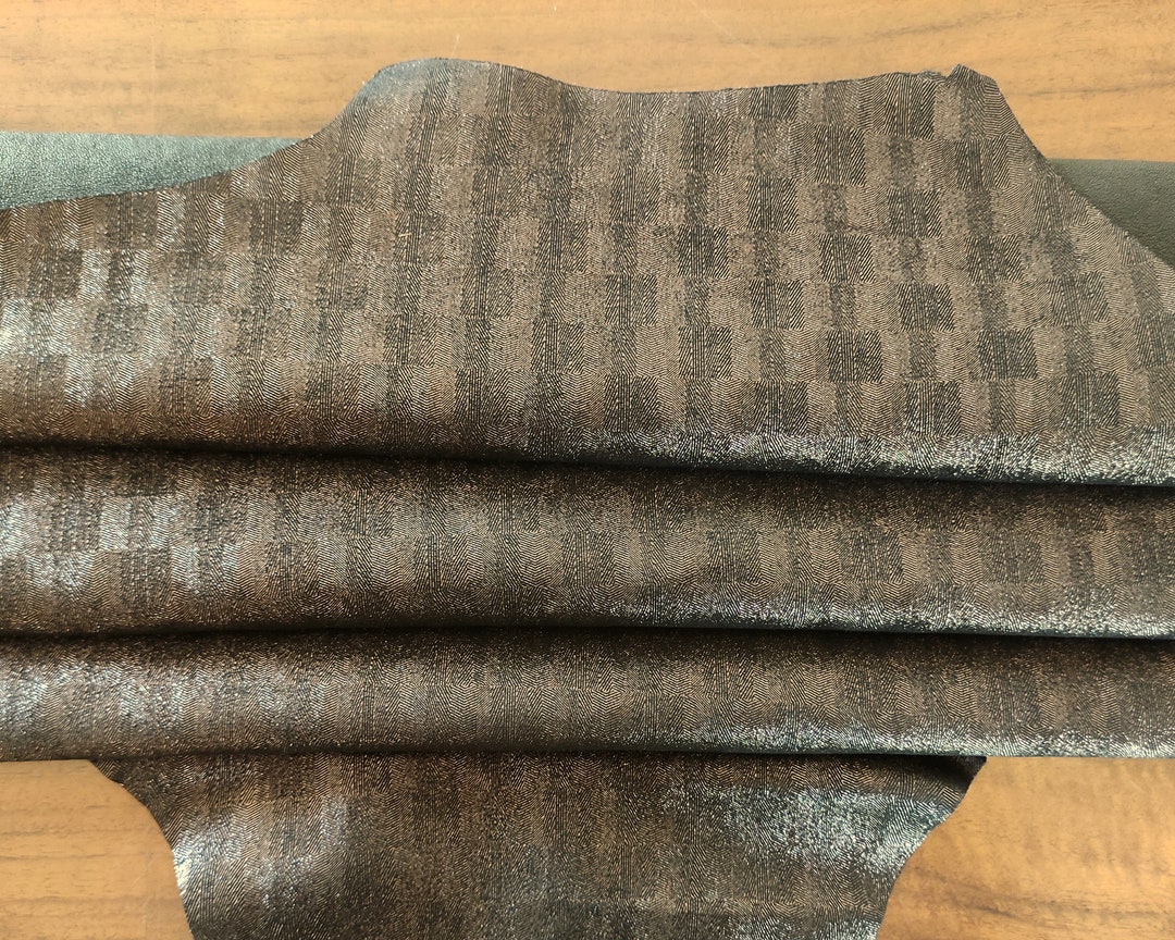 Bronze Textured Kangaroo Leather Hide, Veg Tan Luxury Metallic K ...