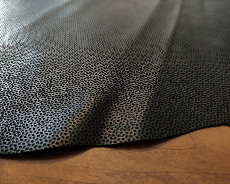 Premium Matte Black Geometrical Textured Kangaroo Hide, Luxury Full ...