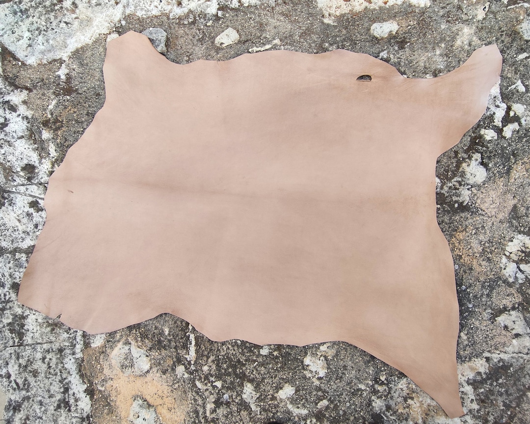Natural Full Grain Goat Leather Hides for Lining, Raw Veg Tan Leather ...
