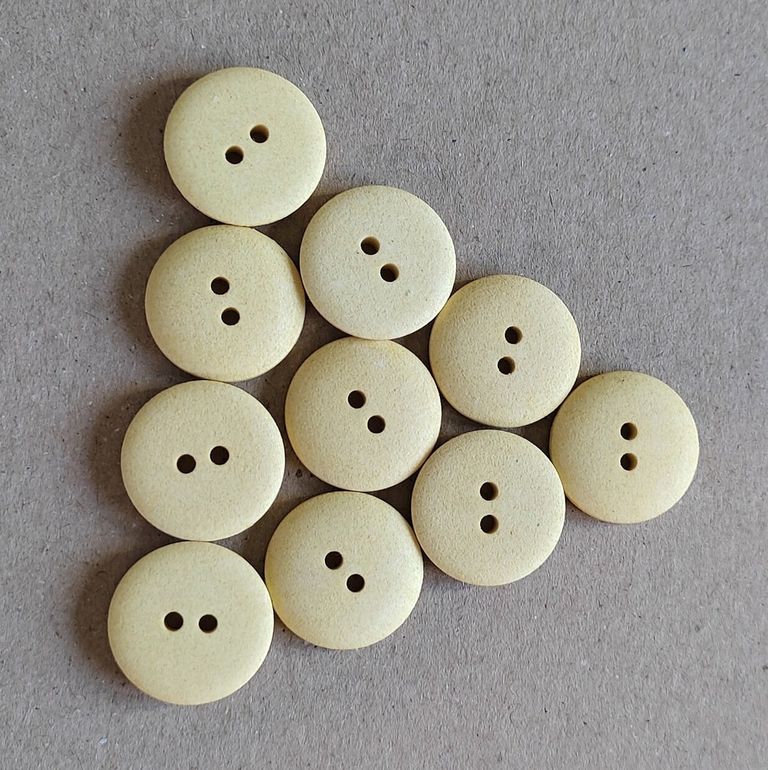 Matte Beige Round Plastic Buttons With 2 Holes, Pack of 10 - Etsy