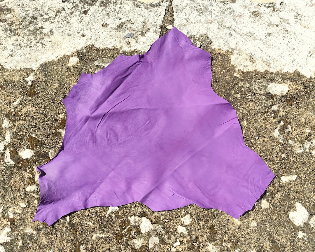 Purple Matte Kangaroo Leather Whole Hide Vegetable Tanned, Full Grain ...