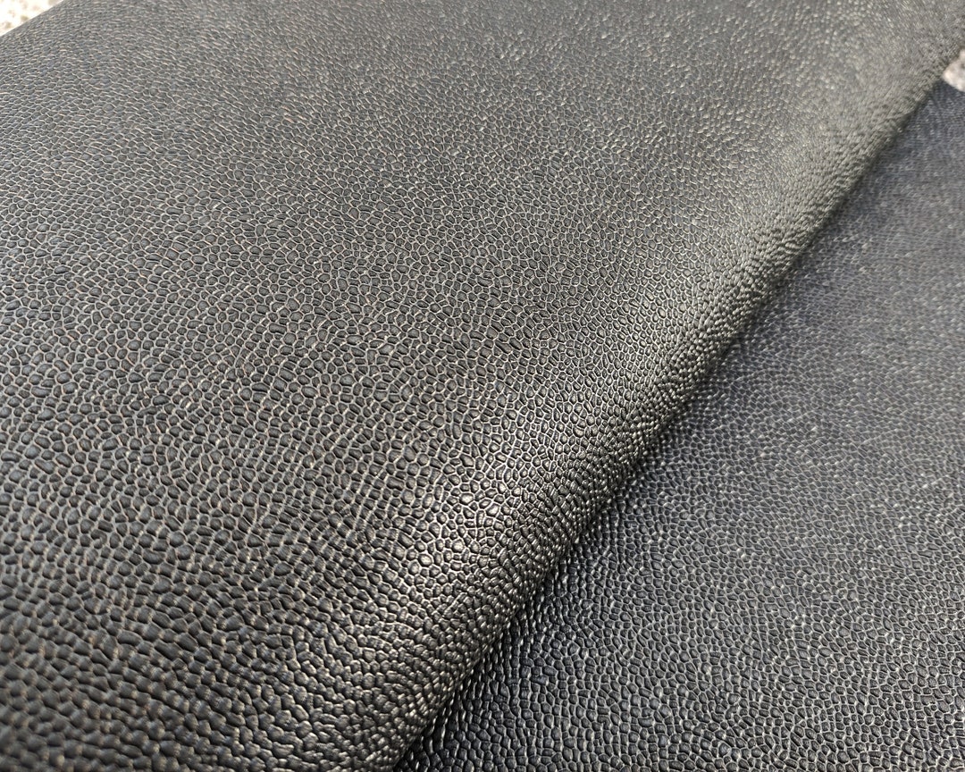 Hard Embossed Black Kangaroo Hide, Textured Leather for Bags Wallets ...