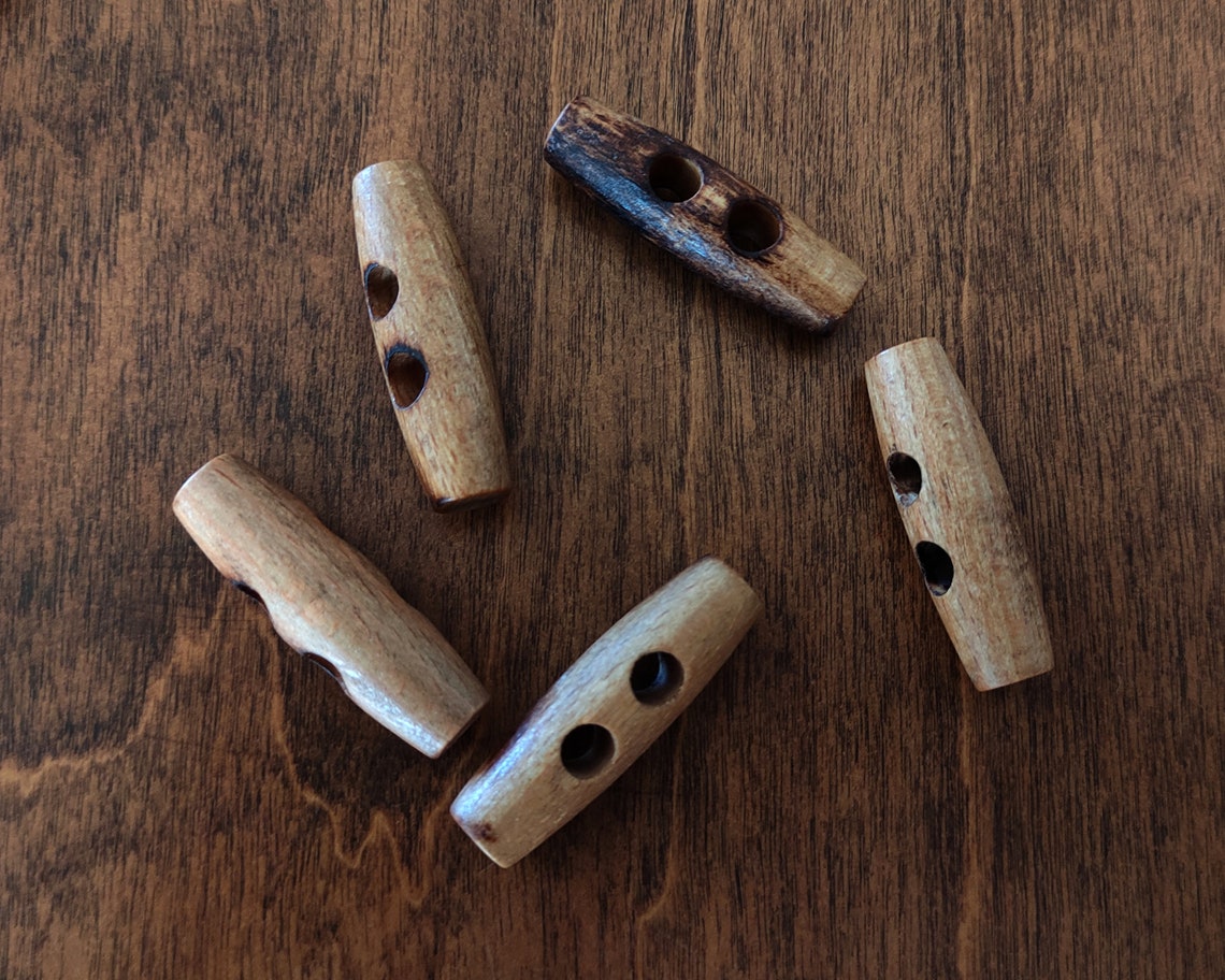Olive Wood Toggle Buttons for Coats - Etsy