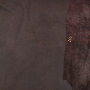 Dark Brown Soft Calfskin Leather, Whole Calf Nubuck Hide , Cow Leather ...