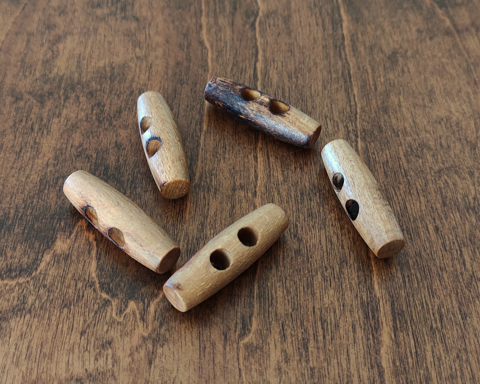 Olive Wood Toggle Buttons for Coats - Etsy