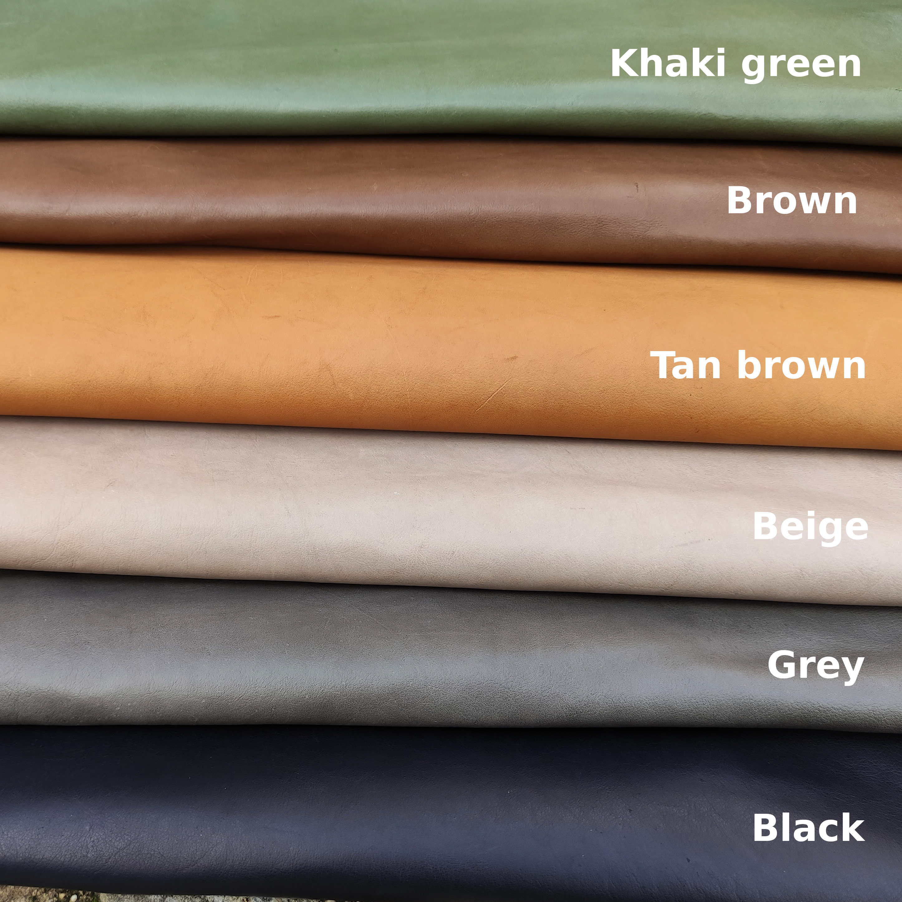 Black Veg Tan Soft Kangaroo Leather Hide, Full Grain Italian Leather ...