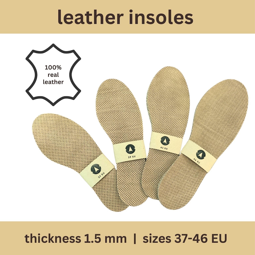 Veg Tan Perforated Real Cow Leather Insoles, Thickness 1.5mm - Etsy
