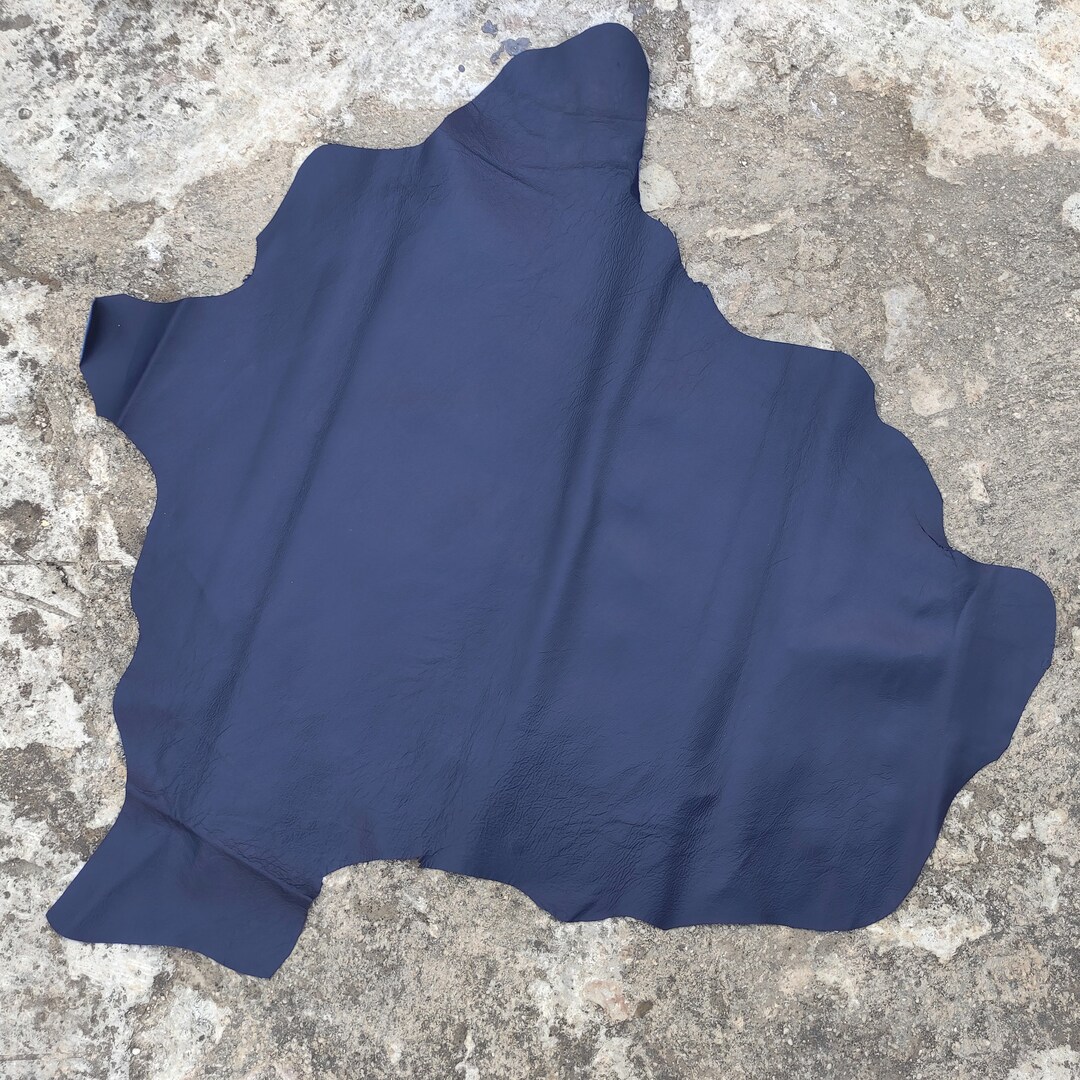 Blue Black Genuine Kangaroo Whole Hide, Dark Blue Thin Full Grain Veg ...