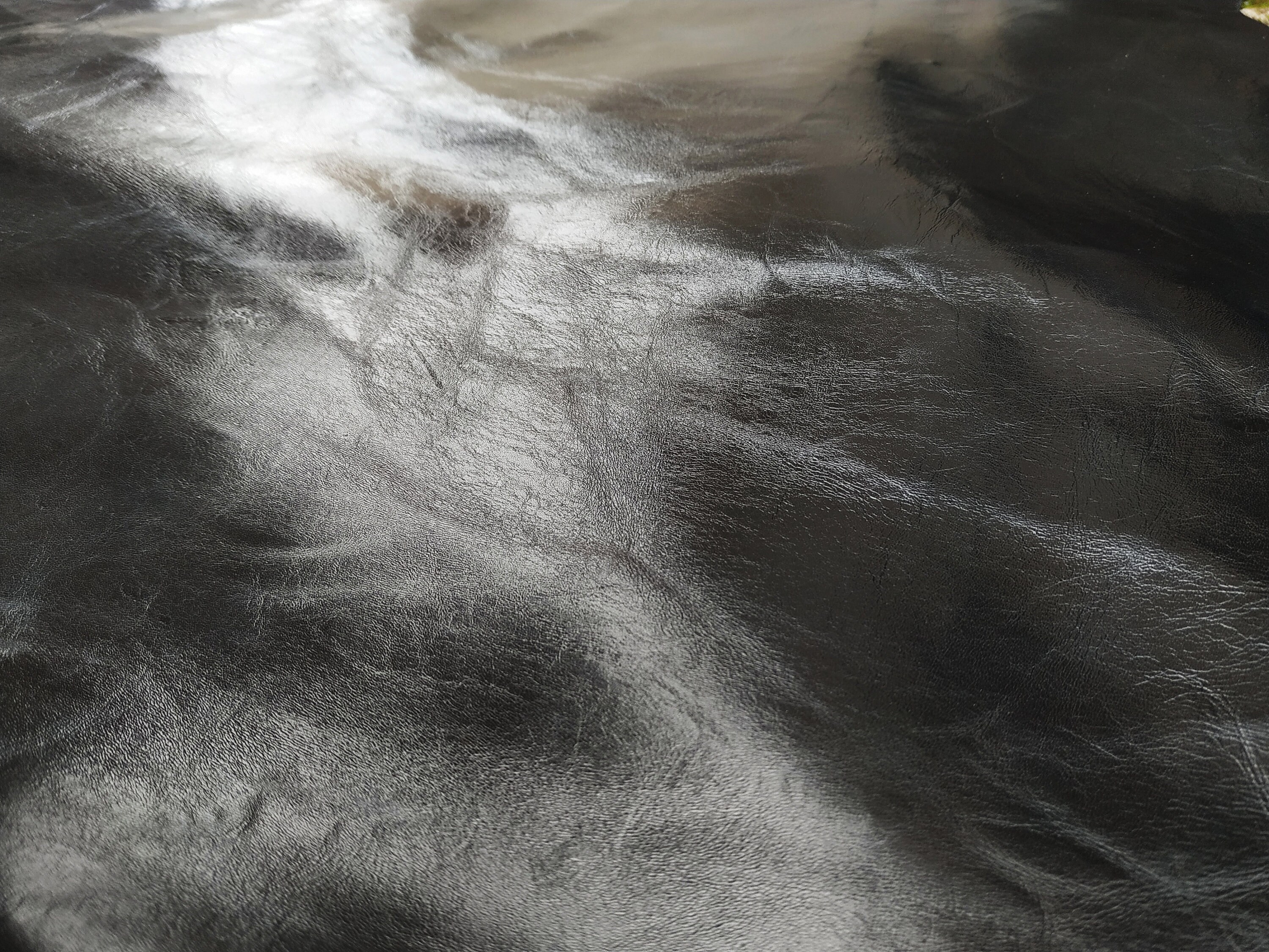 Glossy Black Kangaroo Leather Hide Full Grain Strong and Soft - Etsy