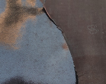 Brown Python Embossed Veg Tan Goat Hide, Snake Textured Genuine Leather ...