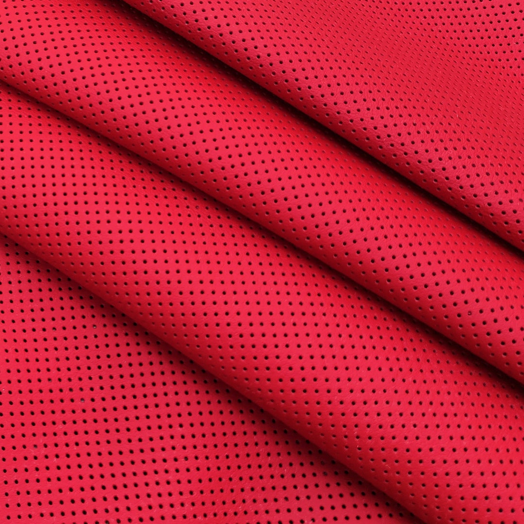 Matte Red Perforated Kangaroo Pieces, Premium Italian Veg Tan Hides ...